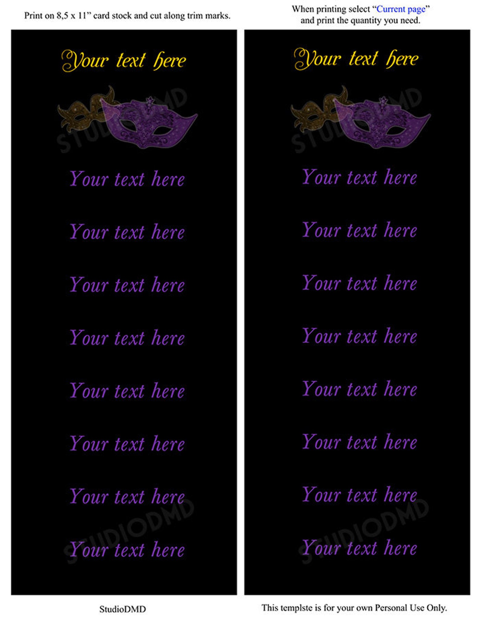 Masquerade Ball Party Signs Masquerade Party Program Menu - Etsy