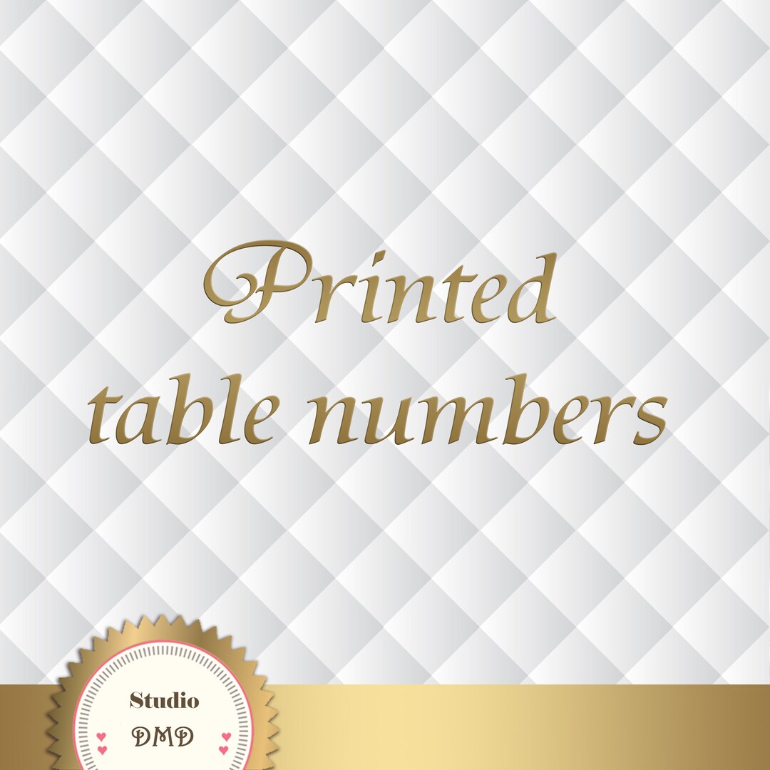 Printed Table Numbers, Professionally Printed Table Cards - Etsy