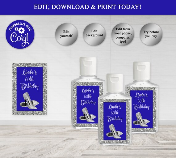 Purell Hand Sanitizer Labels 2 Oz. Size Bottle Birthday Favor | Etsy