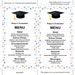 Printable Menu Card Template, Graduation Dinner Menu Template, Blue and ...