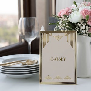Printable Table Cards Template With the Names, Art Deco Great Gatsby ...