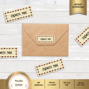 Alice in Wonderland Sticker, Open Me, Vintage Mad Hatter Tea Party ...