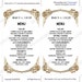 Printable Menu Card Template Great Gatsby Style Art Deco - Etsy
