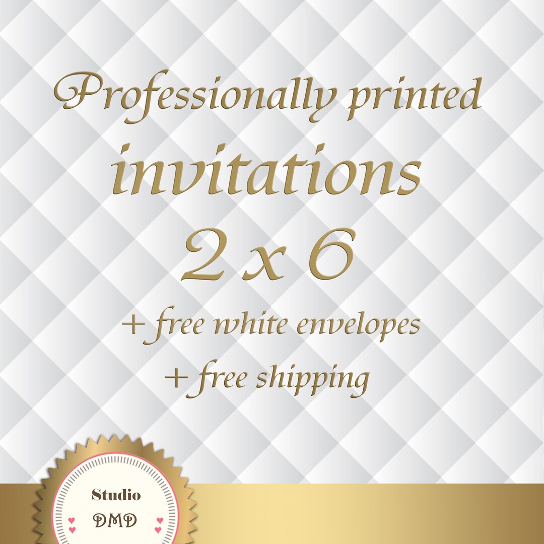 Printed Invitations Ticket Style, Professionally Printed Invites, Cards ...