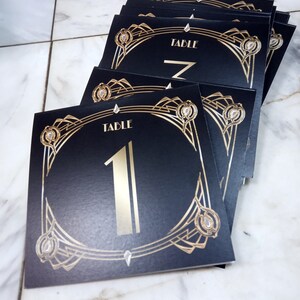 Great Gatsby Art Deco Table Cards 1-100, Table Numbers, Table ...