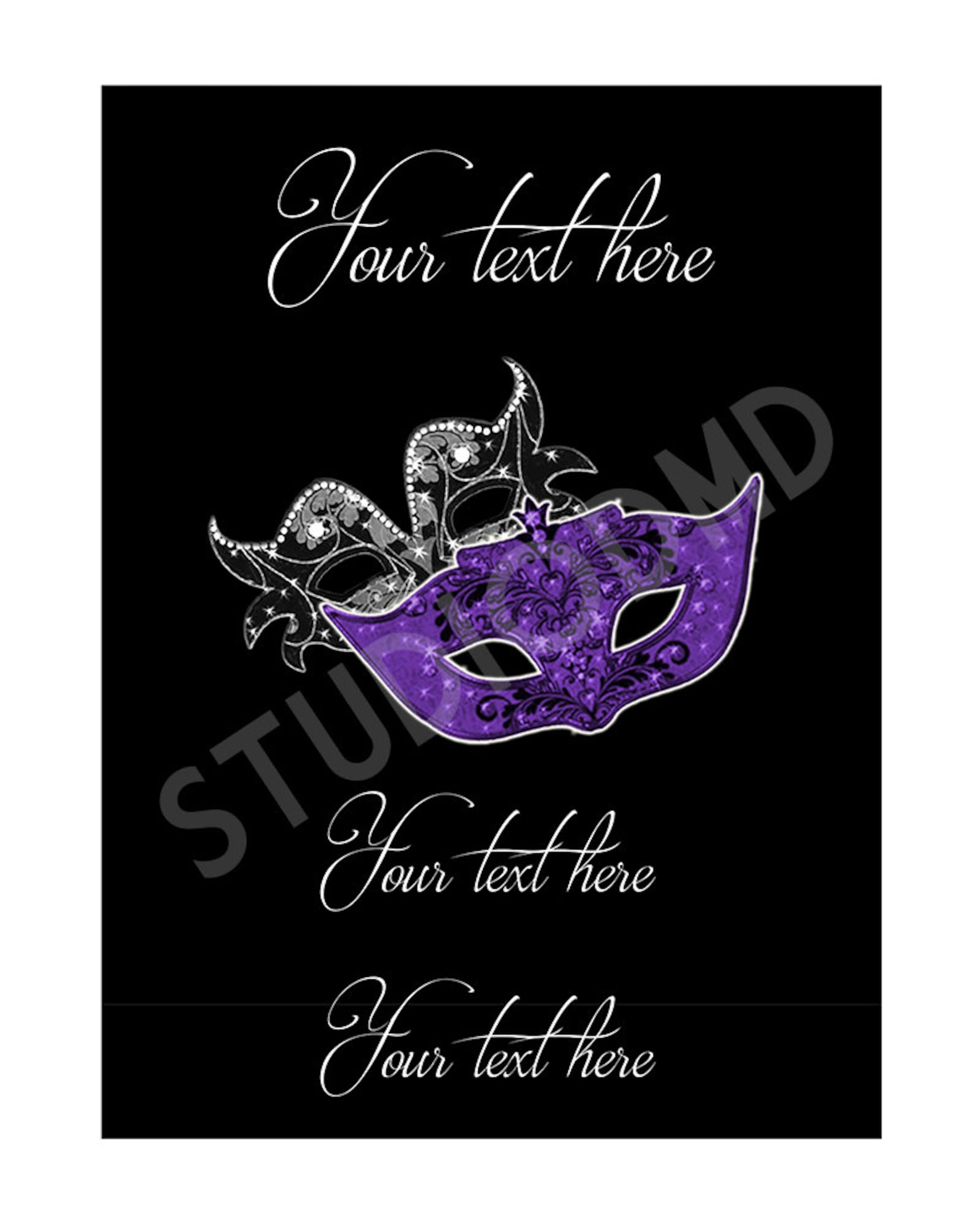 Printable Masquerade Ball Signs Template Birthday Party | Etsy