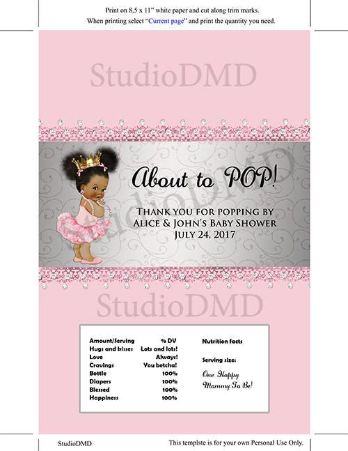 Printable Microwave Popcorn Wrapper Ready to Pop Little | Etsy