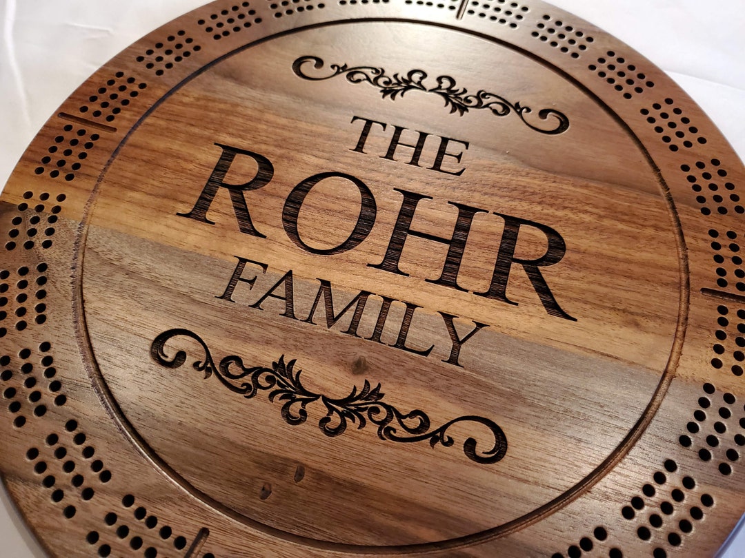 Personalized Cribbage Board, Custom Cribbage Board, Classical Design ...