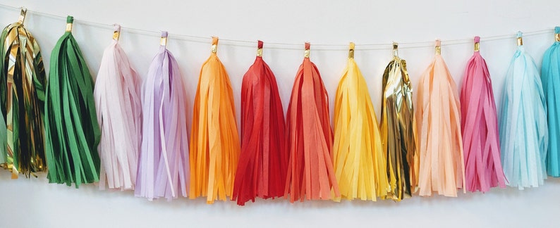Rainbow Tassel Garland Rainbow Banner Home Office Decor - Etsy