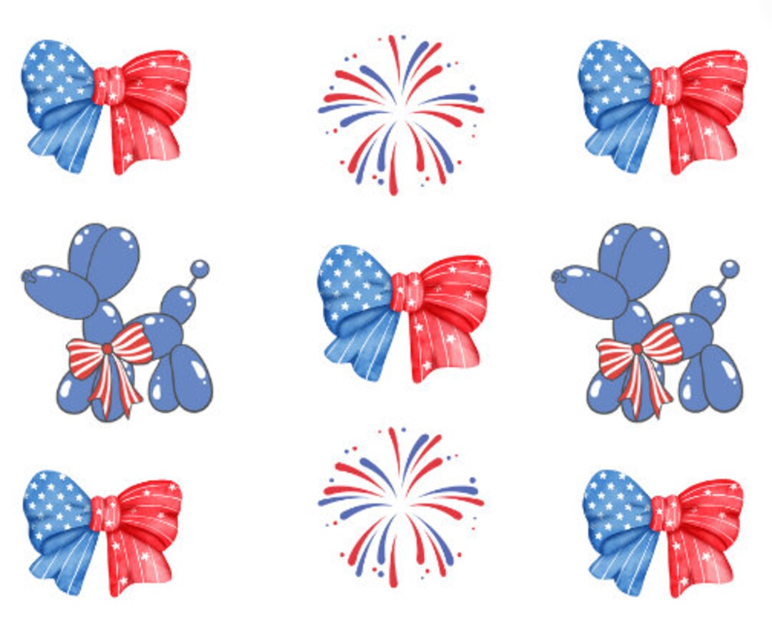 Patriotic, Fourth of July, Balloon Animals PNG Image INSTANT DOWNLOAD ...