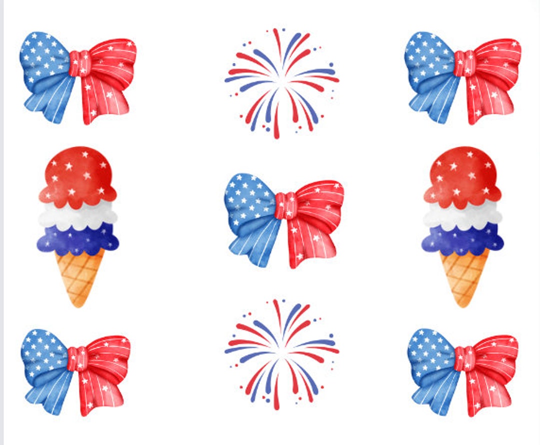 Patriotic, Fourth of July, Fireworks, Ice Cream, PNG Image INSTANT ...
