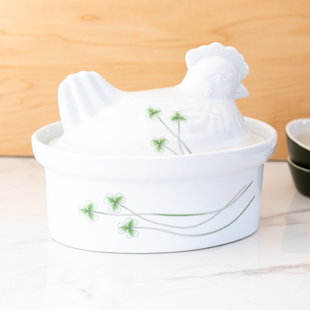 Marcus Notley Shamrock White Chicken Baking Covered Dish - Etsy