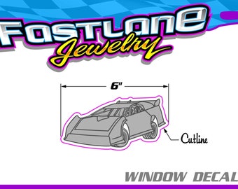 Dirt Late Model V2 Dirt Track Racing Race Car Sticker Decal - Etsy