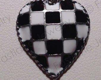 Checkered Flag Charm Necklace Racing Jewelry by Fastlane - Etsy