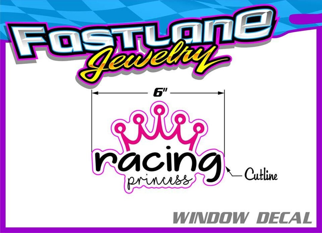 Window Sticker / Decal racing Princess - Etsy