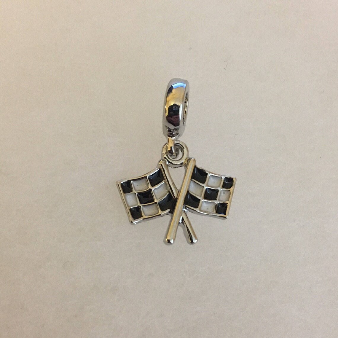 Checkered Flag Dangle Charm for Charm Bracelet Racing Jewelry - Etsy