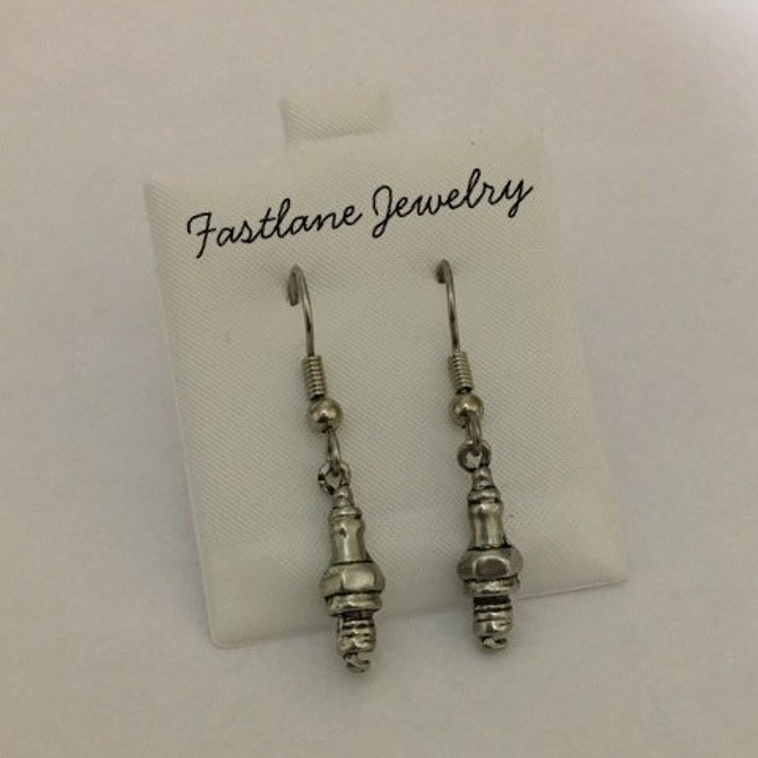 Spark Plug Earrings- Racing Jewelry by Fastlane Jewelry - Etsy