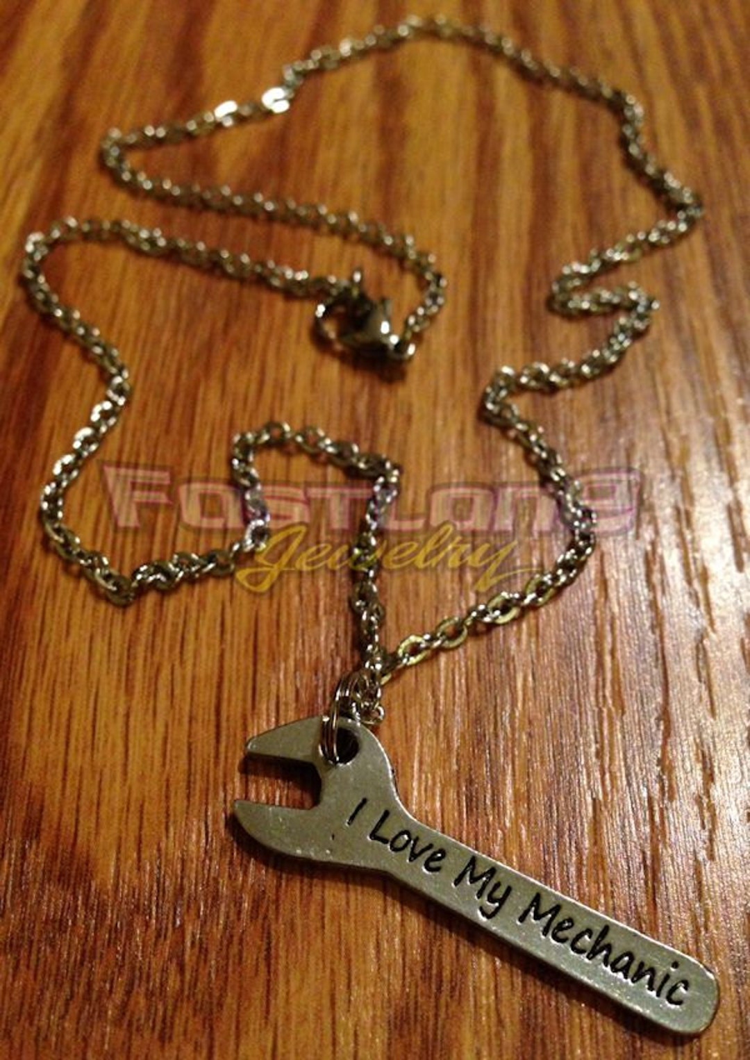 I Love My Mechanic Wrench Charm Necklace Racing Jewelry by - Etsy