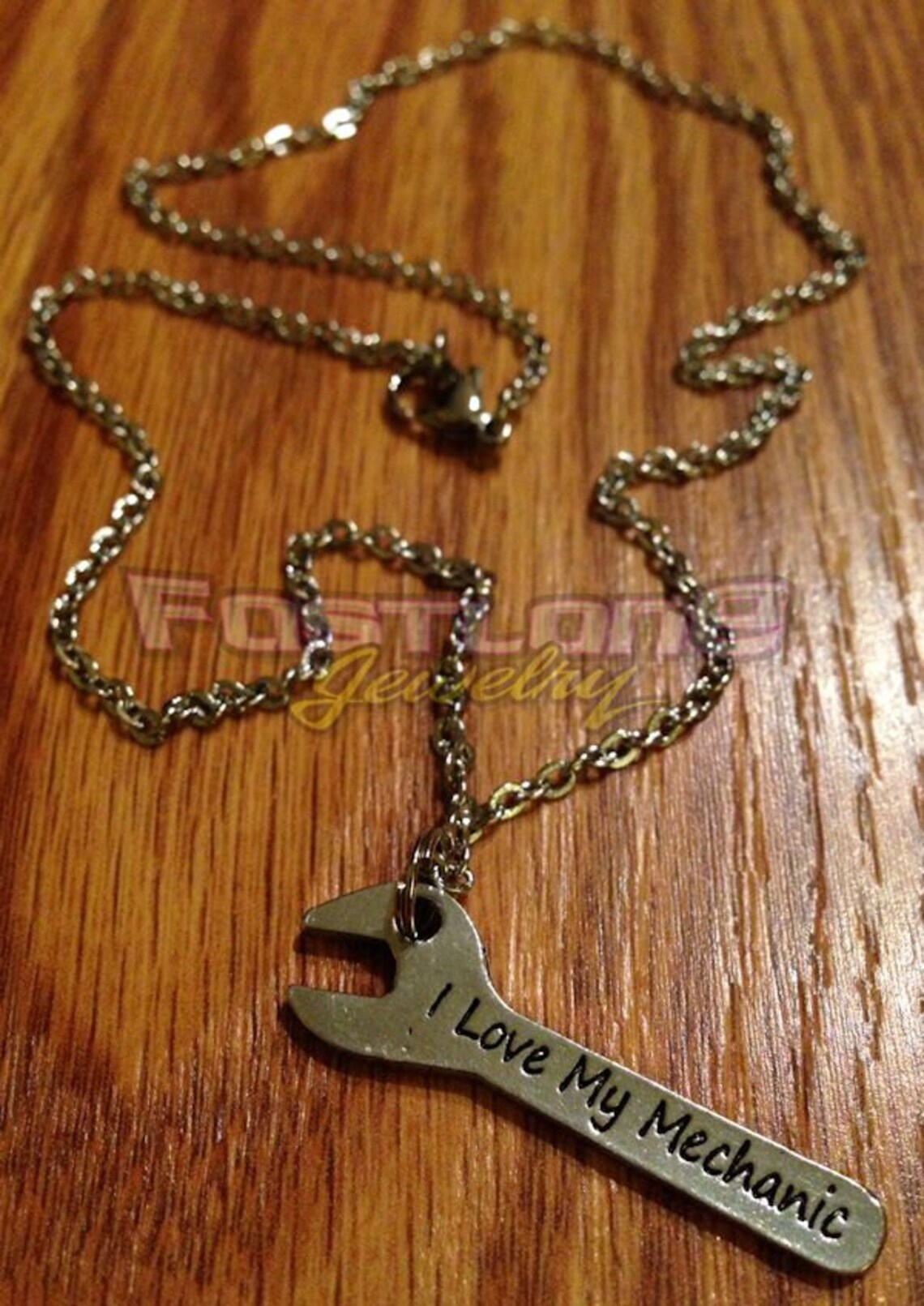 I Love My Mechanic Wrench Charm Necklace Racing Jewelry by | Etsy