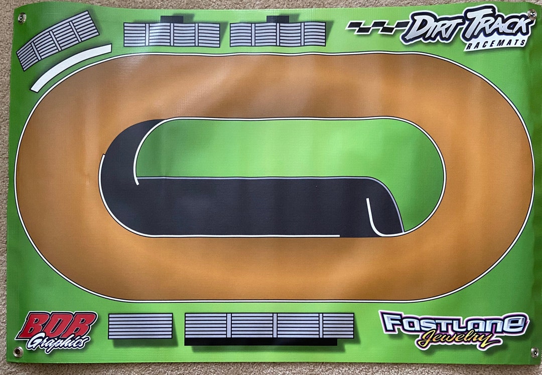 Dirt Track Racemat Oval Racetrack Kid's Play Mat - Etsy