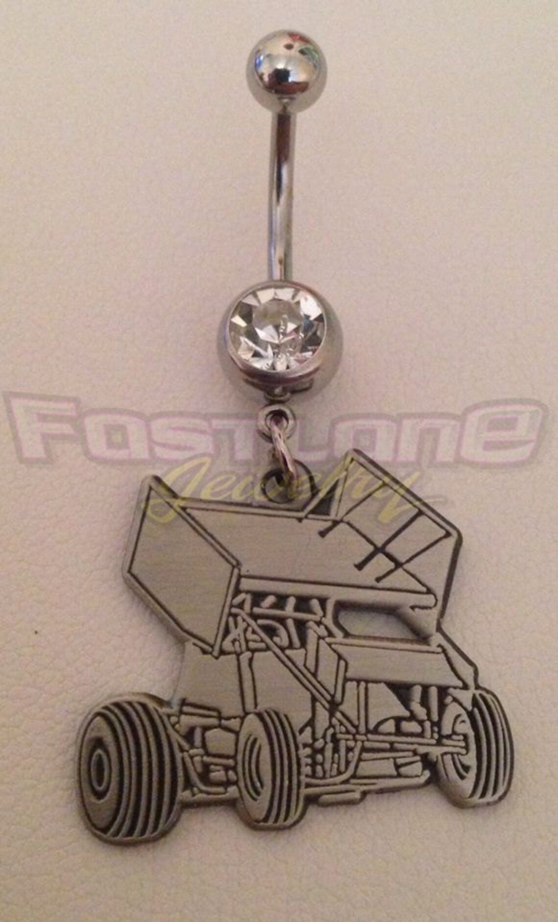 Winged Sprint Car Charm Belly Button / Navel Ring Racing - Etsy