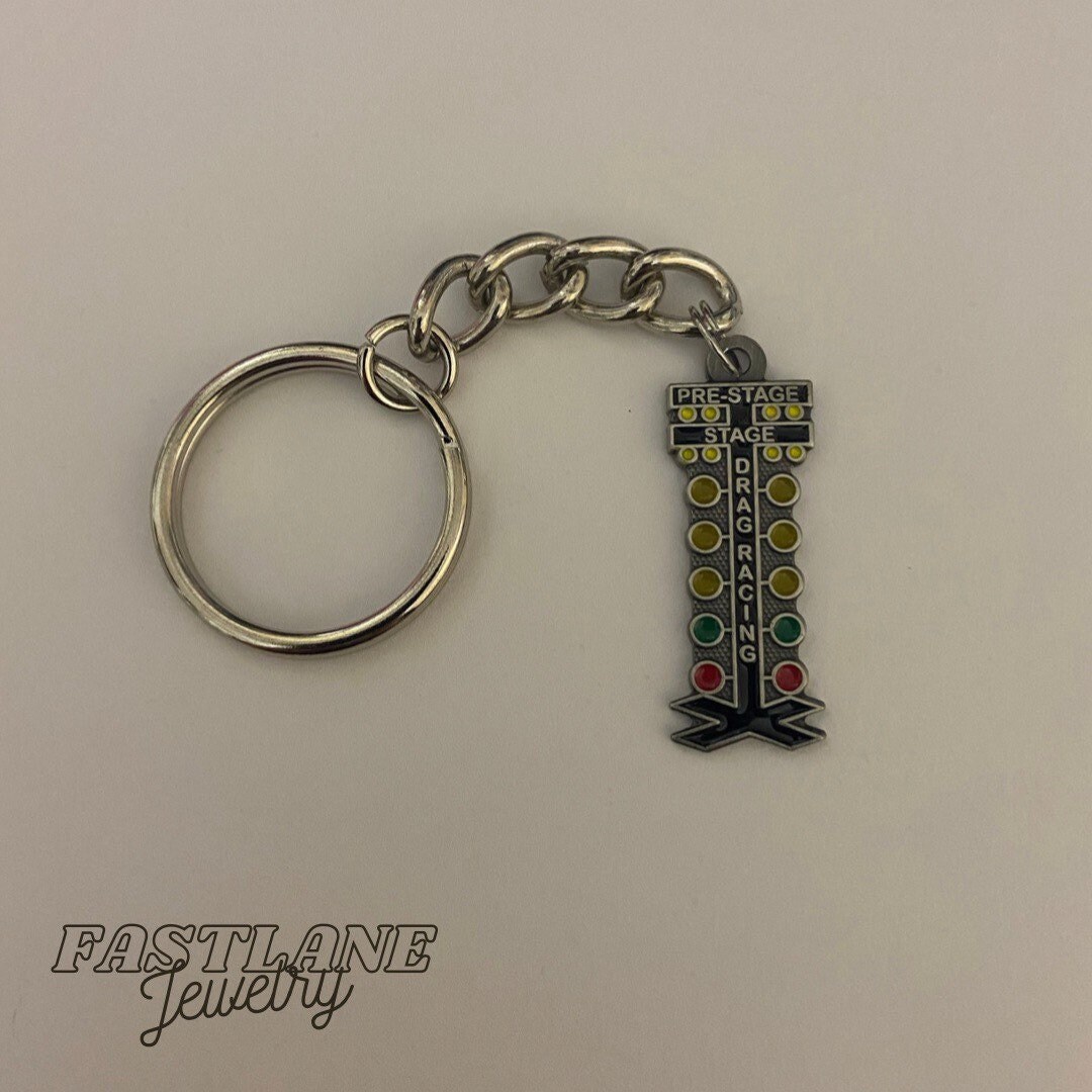 Drag Tree Staging Light Charm Keychain Racing Jewelry by Fastlane ...