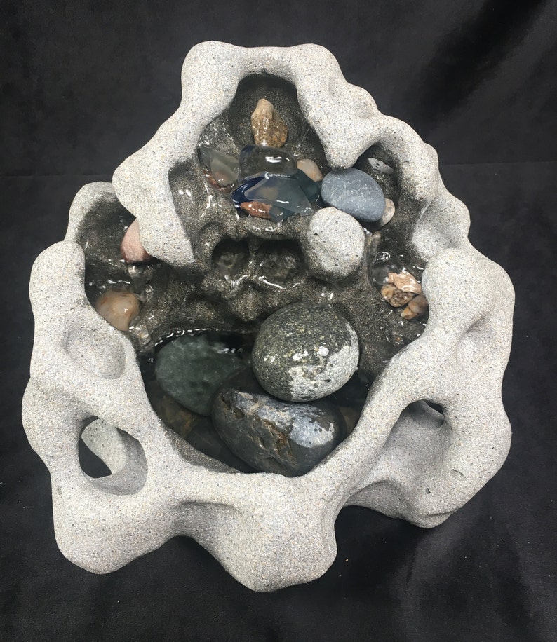 Handmade Indoor Fountain With Unique Organic Freeform Shape. - Etsy