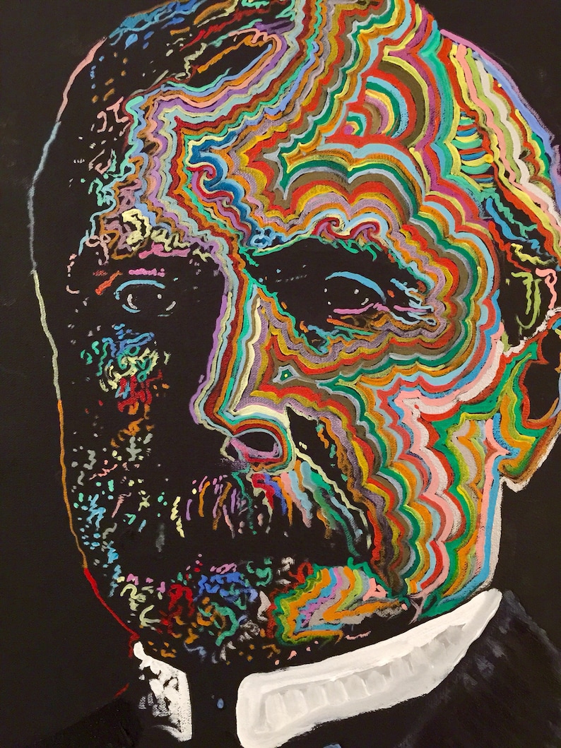 John D. Rockefeller Portrait Painting by Matt Pecson Office Decor ...