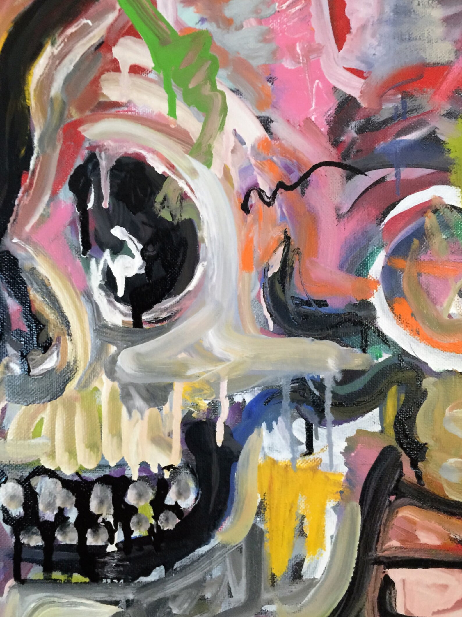 Skull Painting Skull Art by Matt Pecson Canvas Wall Art Canvas Painting ...