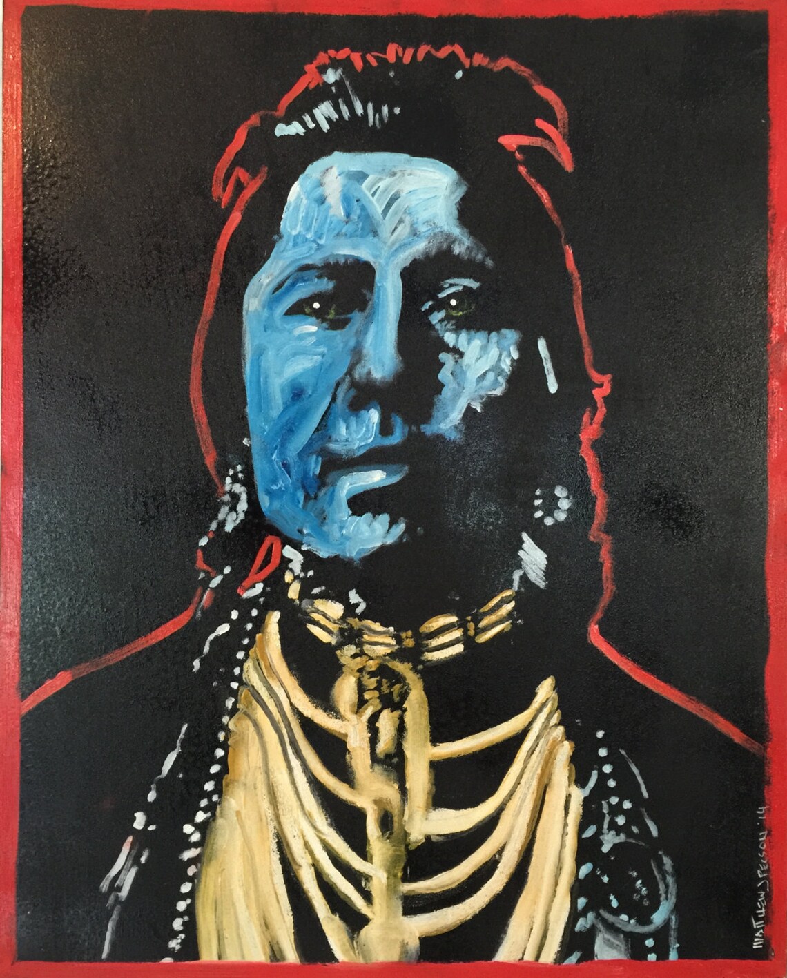 Native American Pop Art Painting on Canvas by Matt Pecson MADE TO ORDER ...