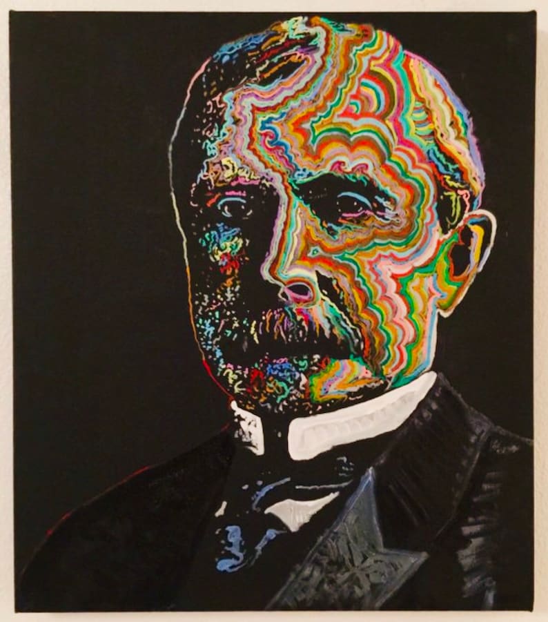 John D. Rockefeller Portrait Painting by Matt Pecson Office - Etsy