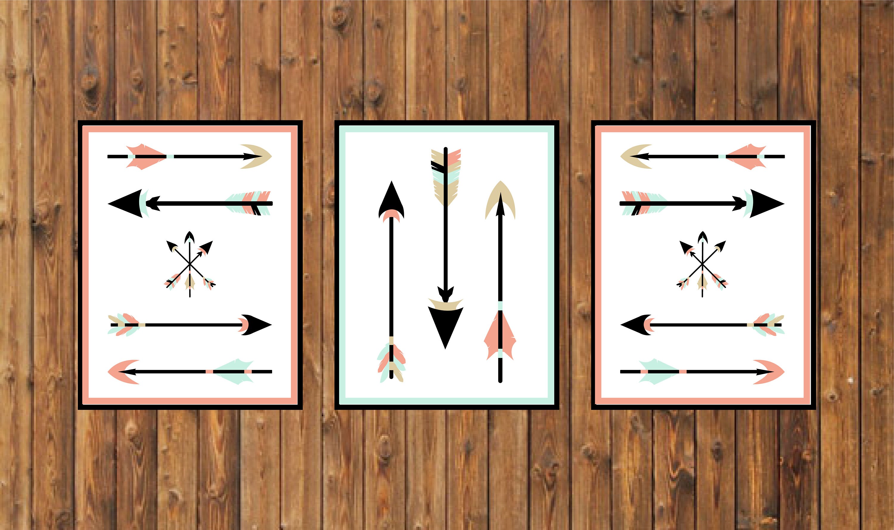 Bohemian Arrows Downloadable Printable Art Mix & Match 10 - Etsy