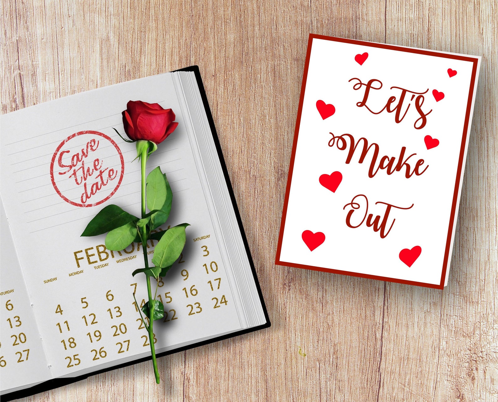 Let's Make Out, Funny Valentine's 5 X 7 Day Greeting Card. Instant ...