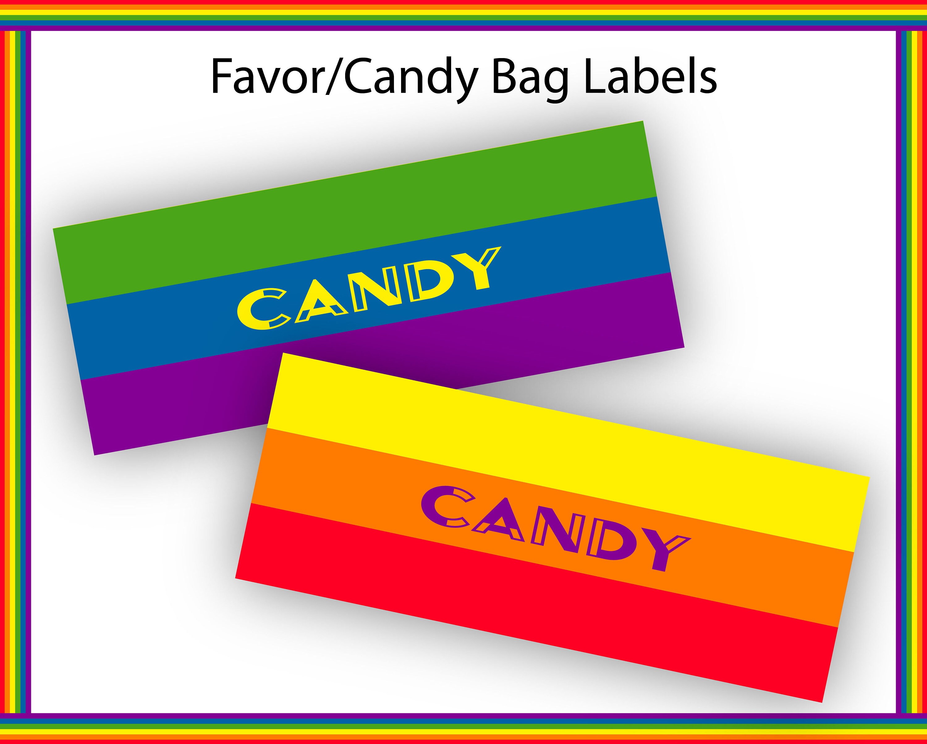 Rainbow Printable Instant Download Birthday Party Kit With Editable ...