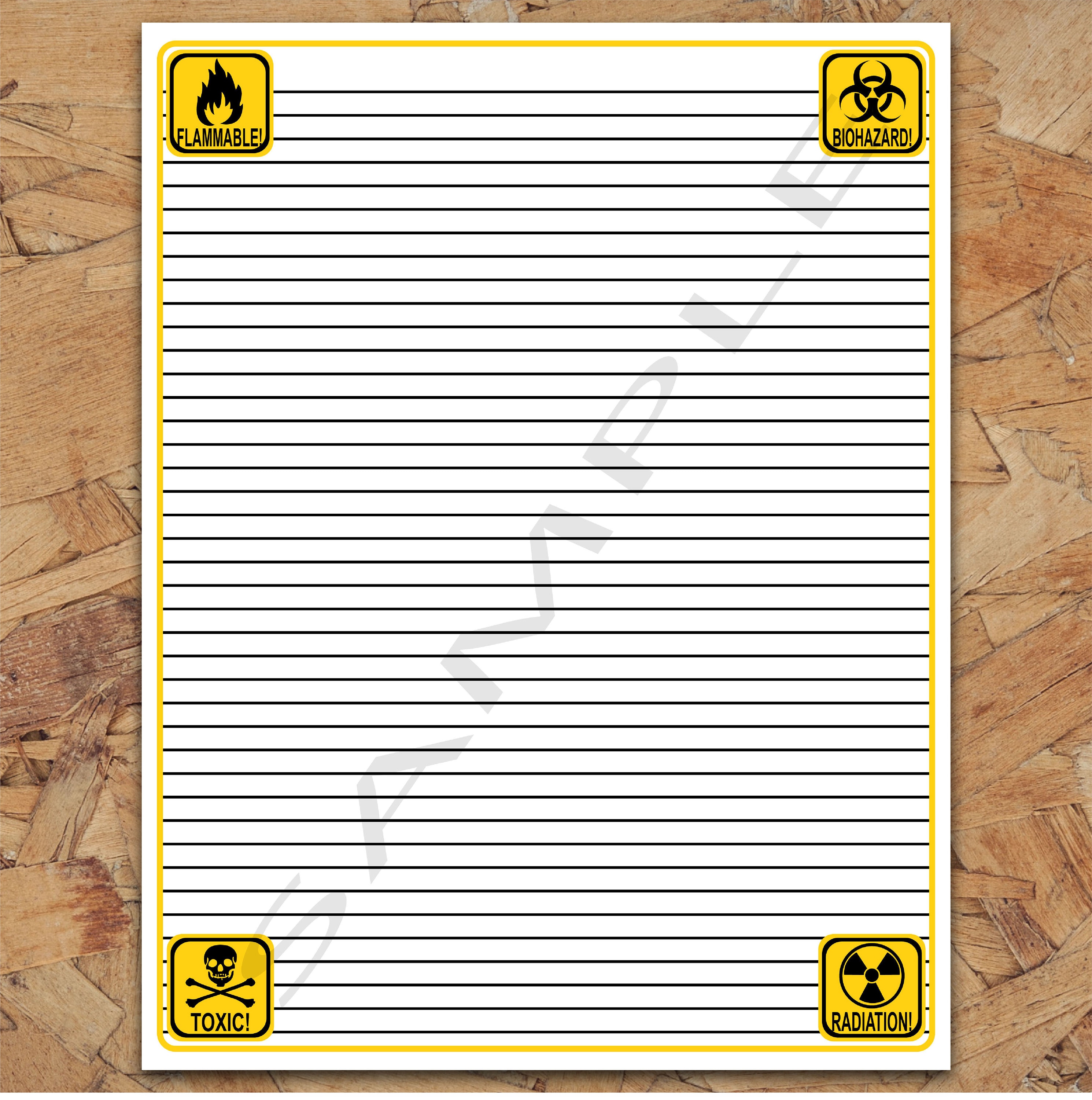 Warning Signs Themed Instantly Downloadable 8.5 X - Etsy