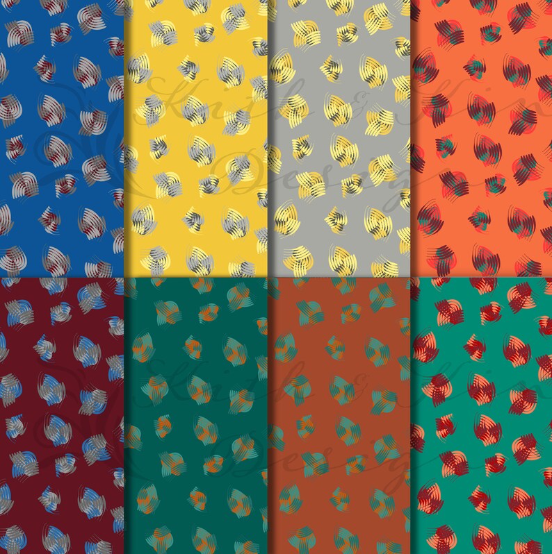 Abstract Mix & Match Digital Paper. Instant Download for Craft Projects ...