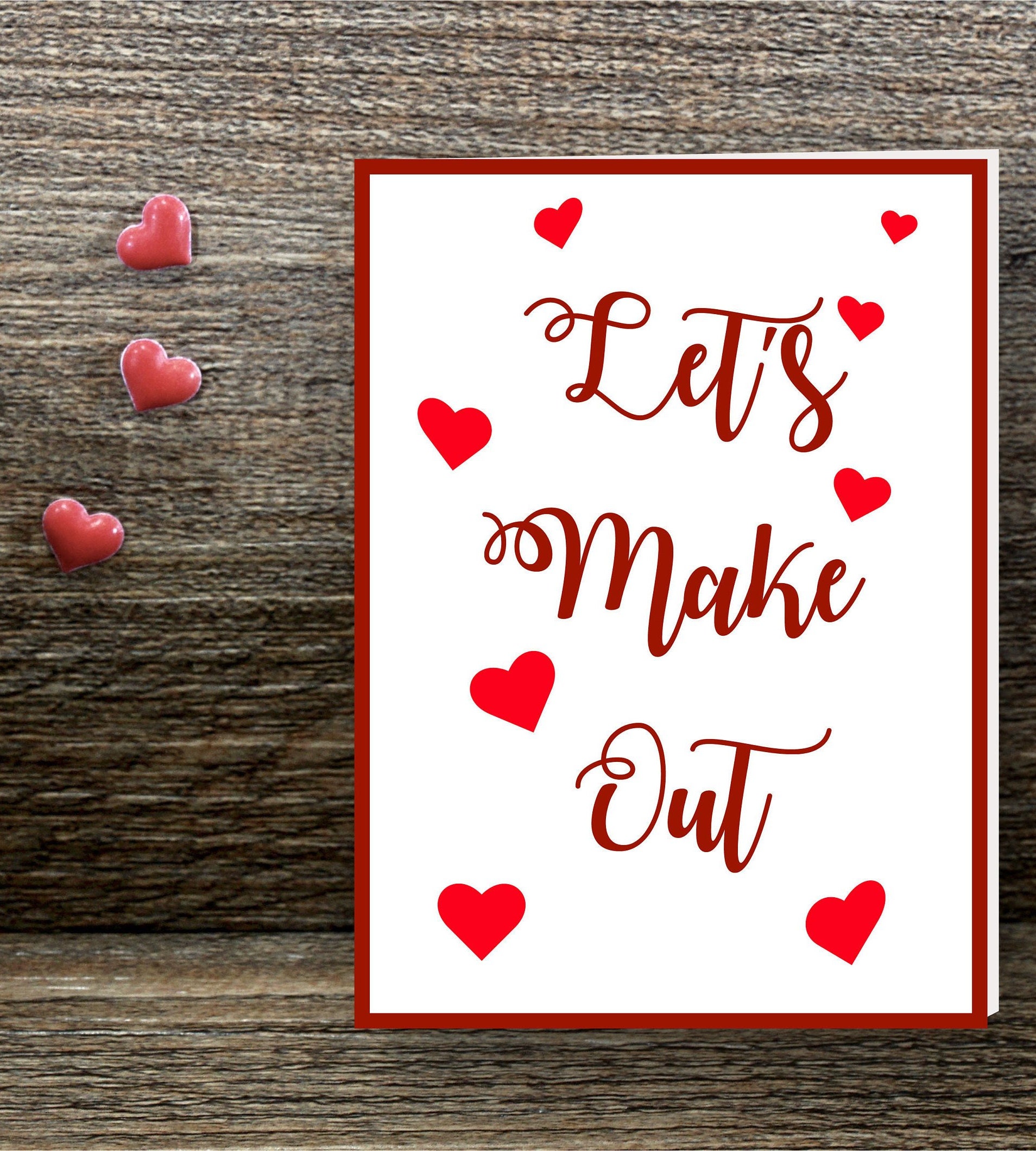 Let's Make Out, Funny Valentine's 5 X 7 Day Greeting Card. Instant ...