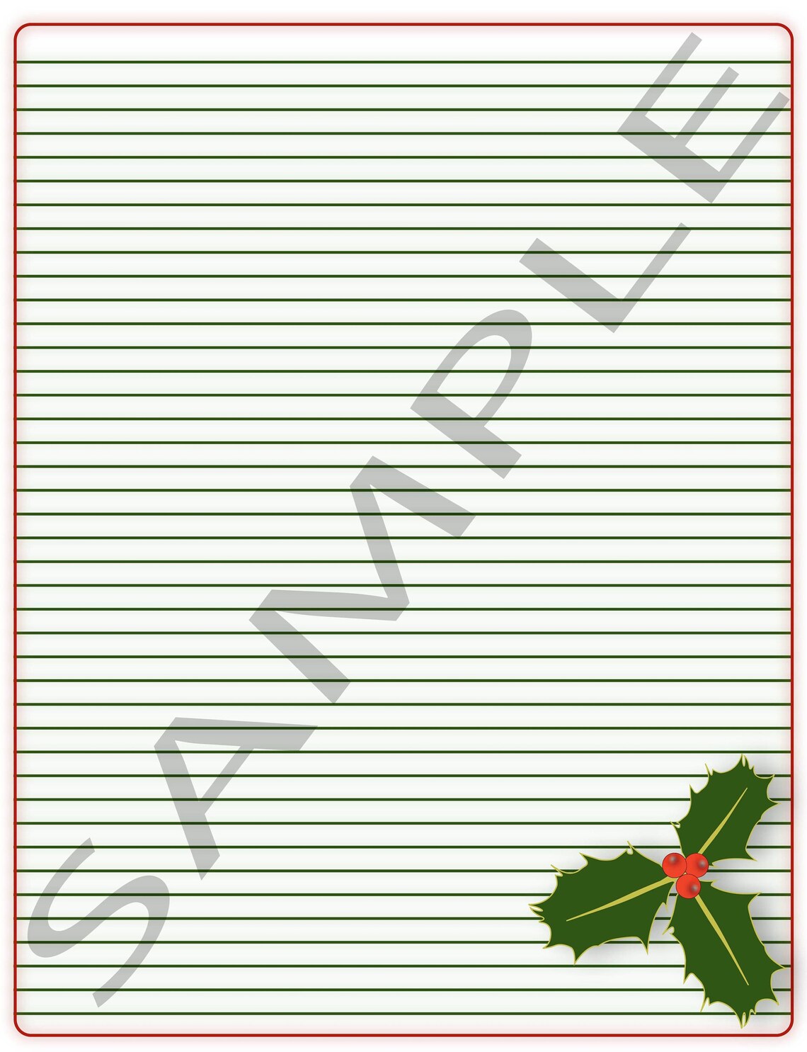 Christmas Holly, Downloadable 8.5" X 11" Planner Calendar, to Do ...