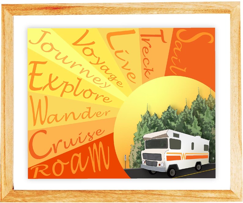 Wanderlust Vintage RV Printable Wall Art INSTANT DOWNLOAD. - Etsy