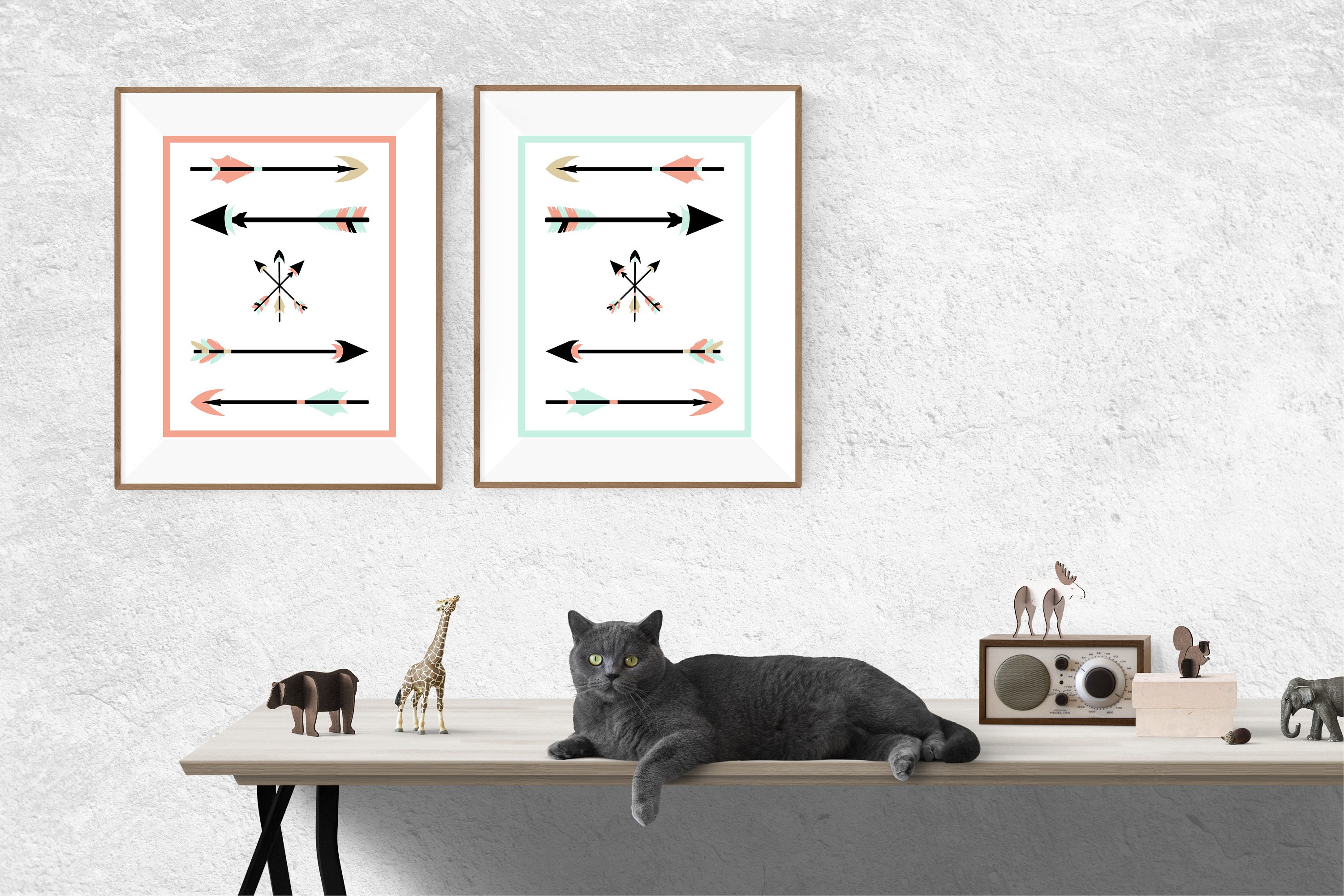 Bohemian Arrows Downloadable Printable Art Mix & Match 10 - Etsy
