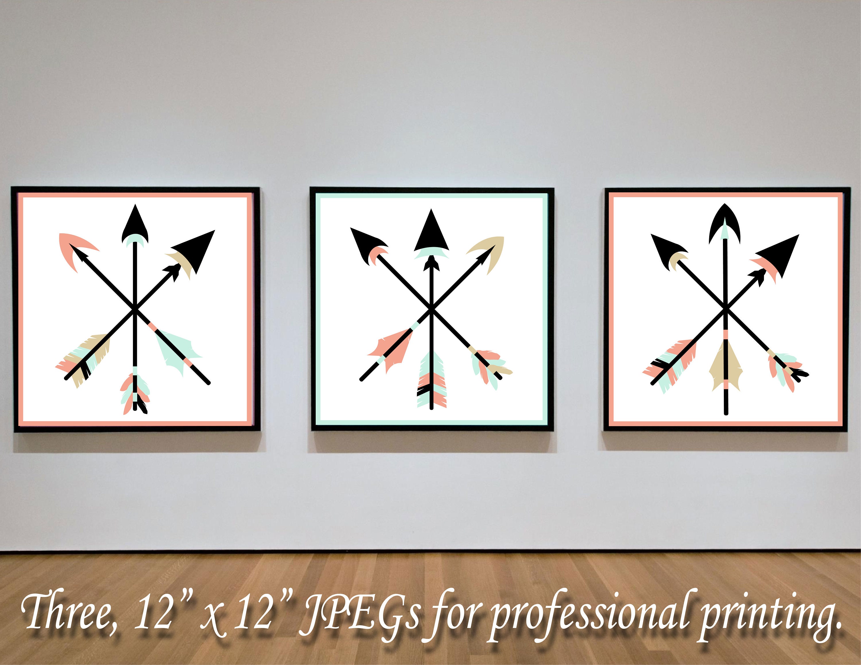 Bohemian Arrows Downloadable Printable Art, Mix & Match 10 Downloads ...