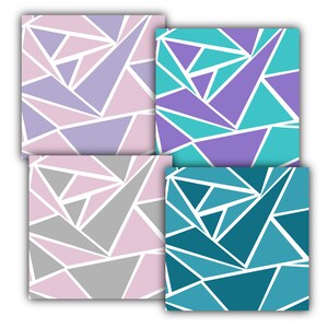 Multi-colored Geometric Digital Paper Pack. Instant Download for Craft ...