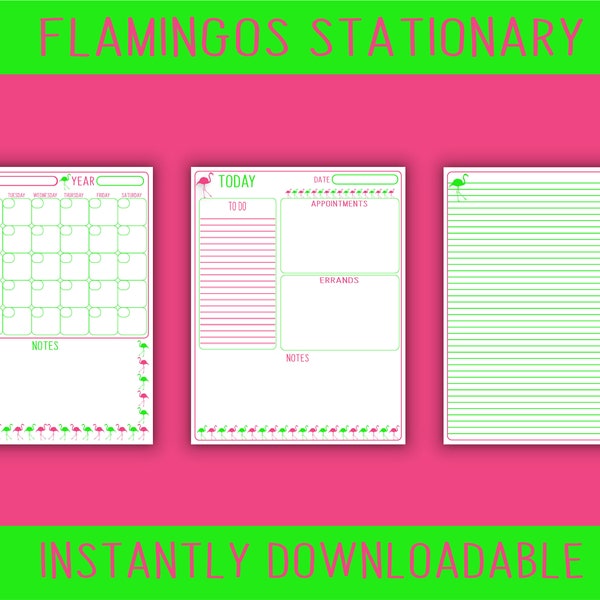 Flamingo Planner - Etsy