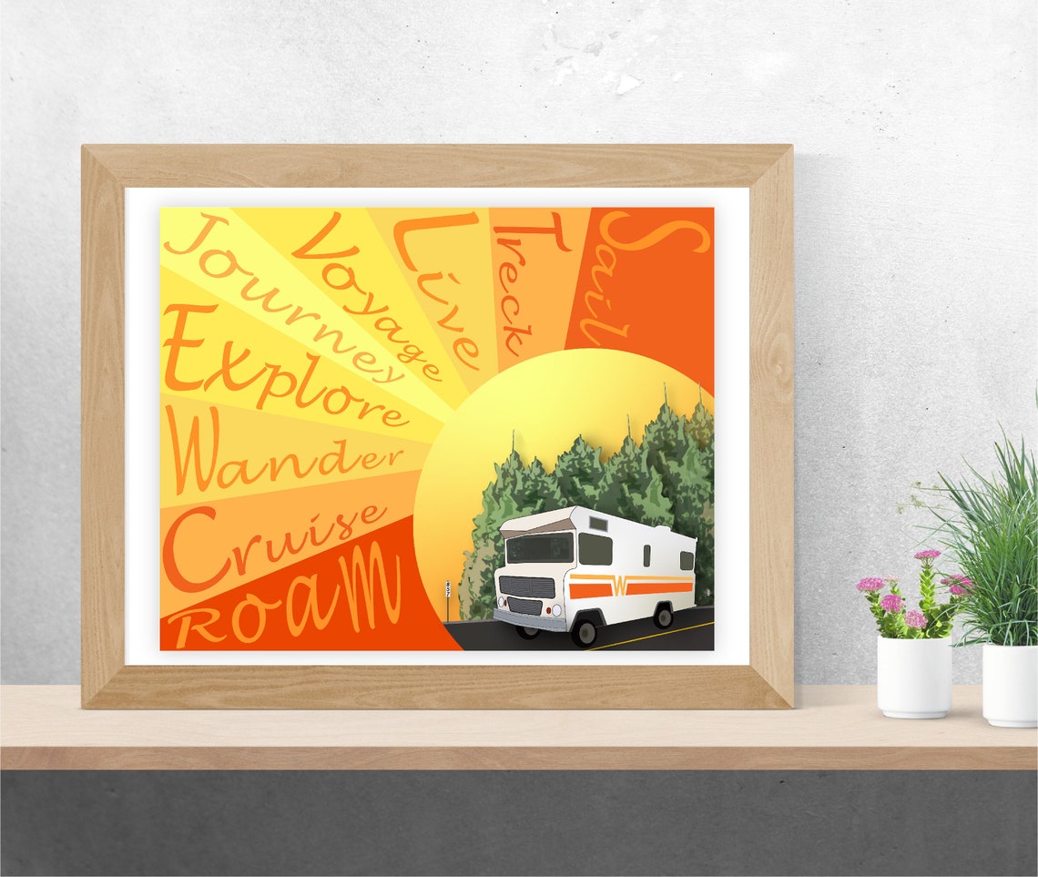 Wanderlust Vintage RV Printable Wall Art INSTANT DOWNLOAD. - Etsy