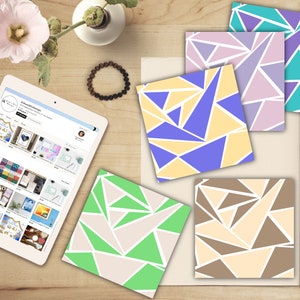 Multi-colored Geometric Digital Paper Pack. Instant Download for Craft ...