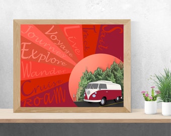 Wanderlust Vintage RV Printable Wall Art INSTANT DOWNLOAD. - Etsy