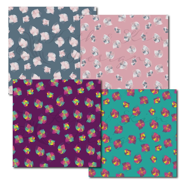 Abstract Mix & Match Digital Paper. Instant Download for Craft Projects ...