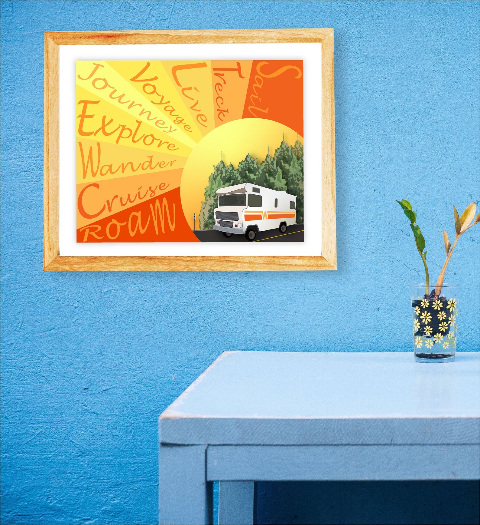 Wanderlust Vintage RV Printable Wall Art INSTANT DOWNLOAD. - Etsy