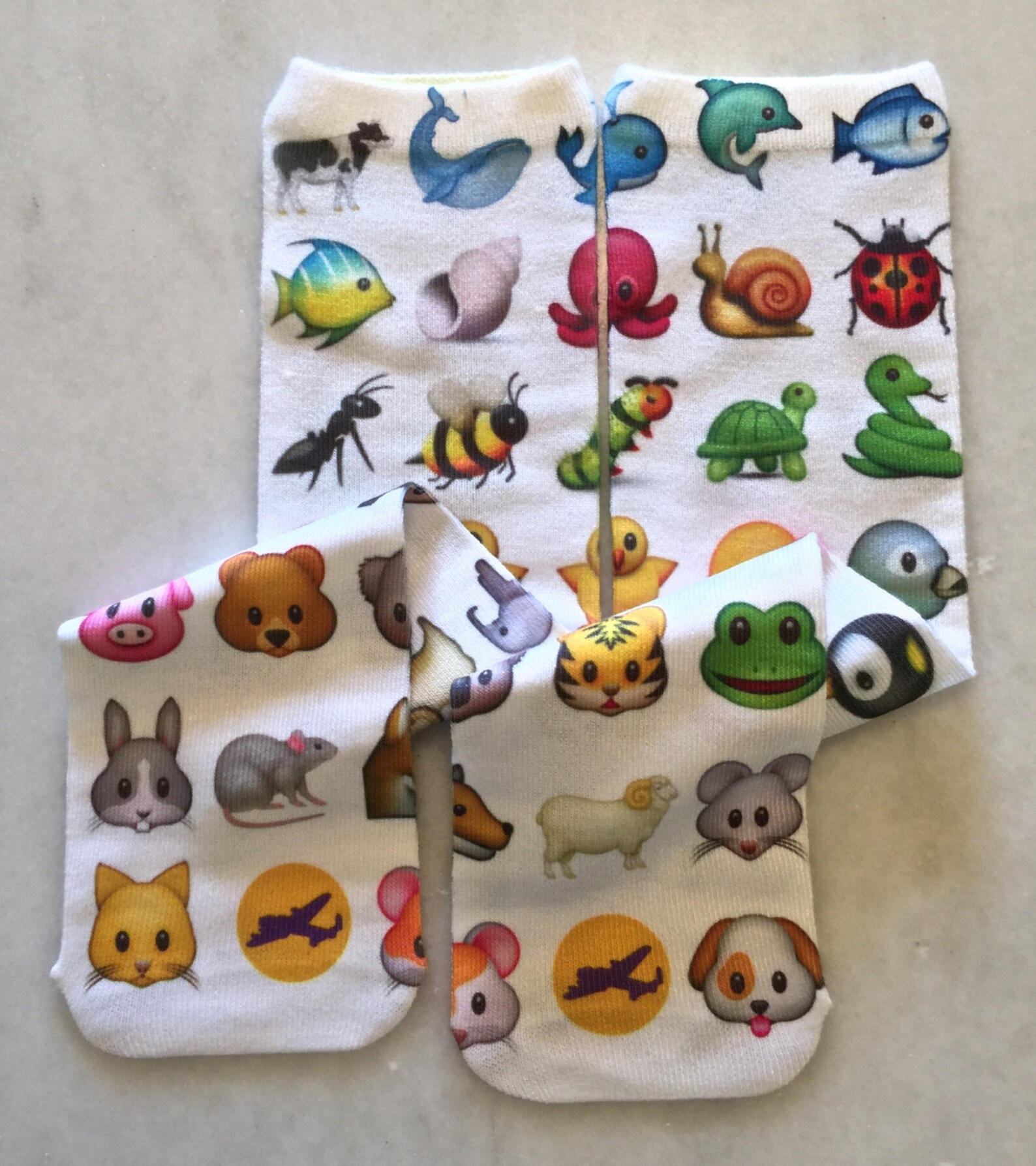 Animal Emoji Socks Emoji Socks Texting Socks Texting Colorful Socks ...