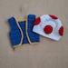 Super Mario Toadstool Baby Set: Hat, Diaper Cover, Vest, Booties, Super ...